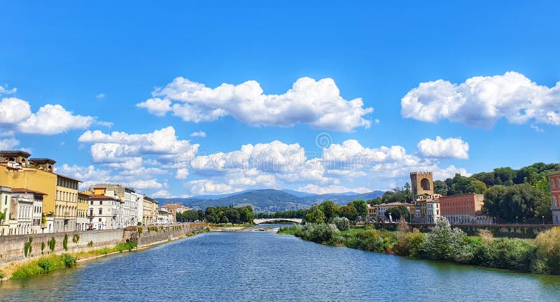 The River Arno in Florence, Italy. Stock Image - Image of waterway ...