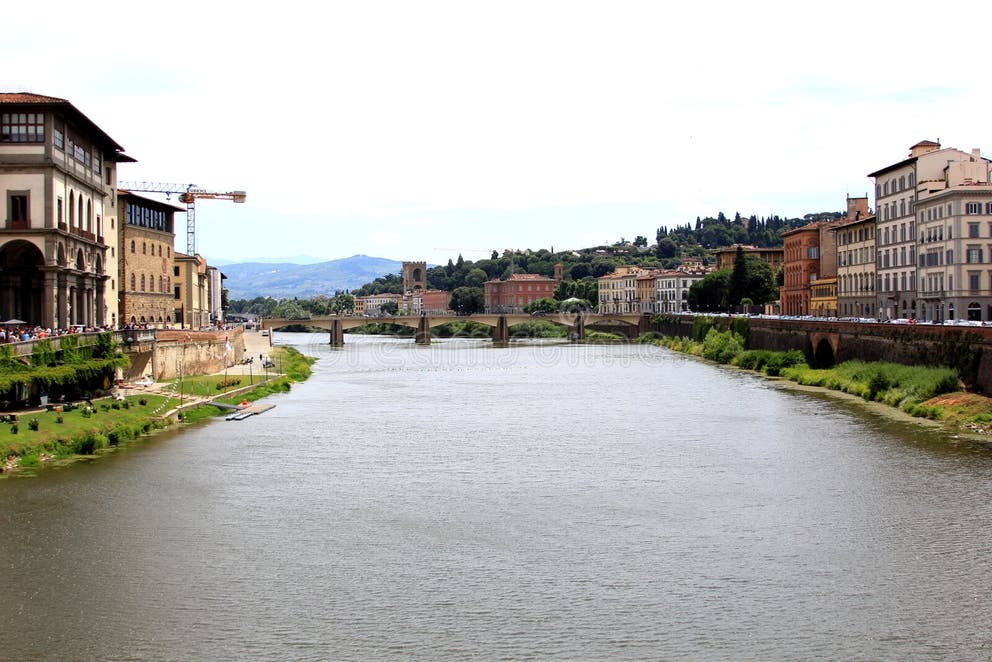The River Arno Running through Florence, Italy. Stock Photo - Image of ...