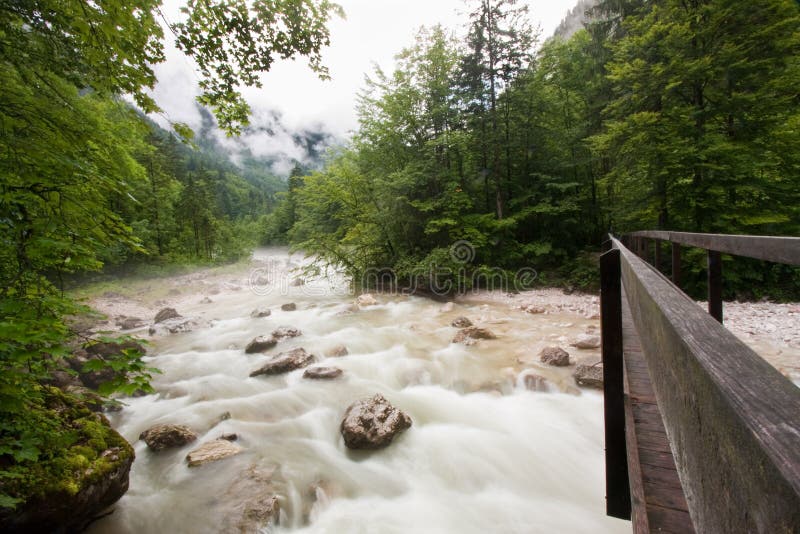 River in Austrian Alps stock photo. Image of mist, austria - 13149774