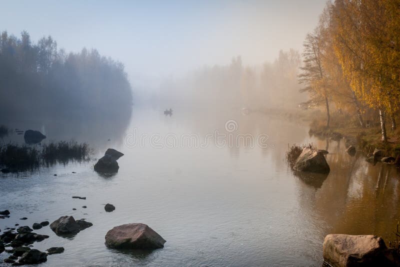 Autumnal Mist over Water stock image. Image of river, autumn - 6336703