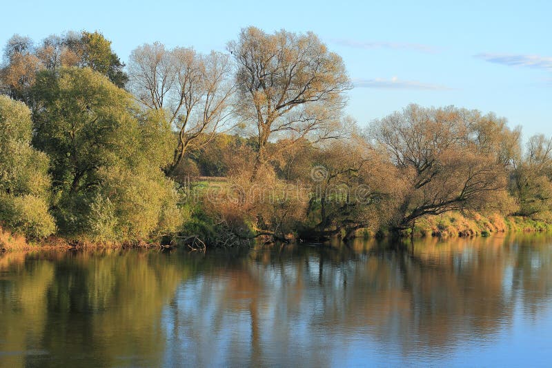 Odra river in Poland stock image. Image of green, river - 5653399