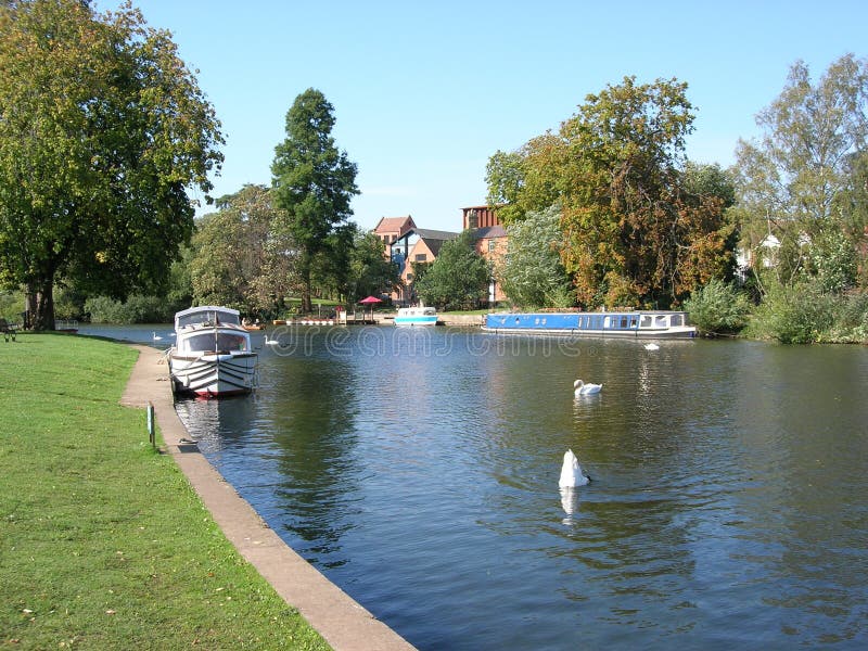 The River Avon, Warwickshire, England. Stock Photo - Image of waterway ...