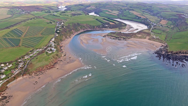 River Avon and Bantham Beach in Devon Stock Photo - Image of sand ...