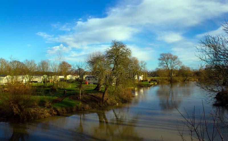 River Avon stock photo. Image of caravan, scenery, canal - 38568612