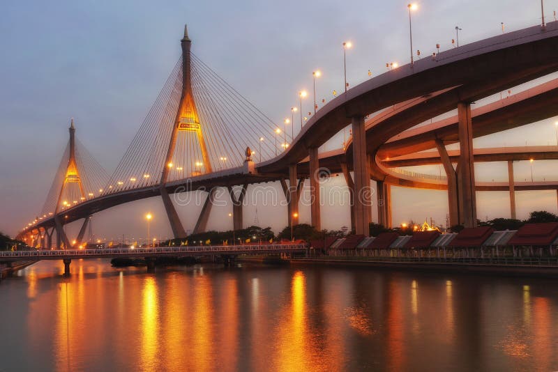 Rob bridge stock image. Image of thailand, sunrise, road - 60908945