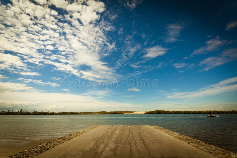 River bank stock photo. Image of construction, close - 63240680