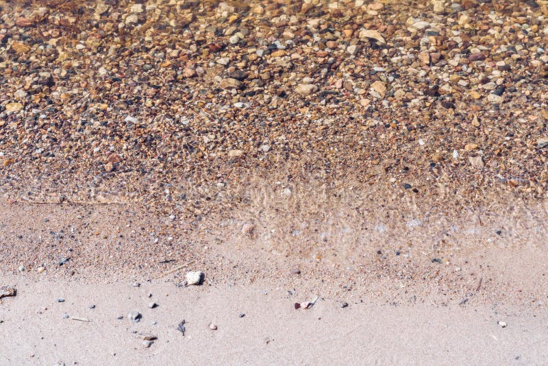 .river Bank Close Up Water Sand Stones Stock Image - Image of detail ...