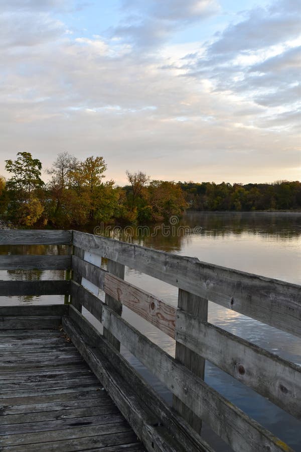 River Bank on a Fall Morning Stock Image - Image of fall, bank: 81874923
