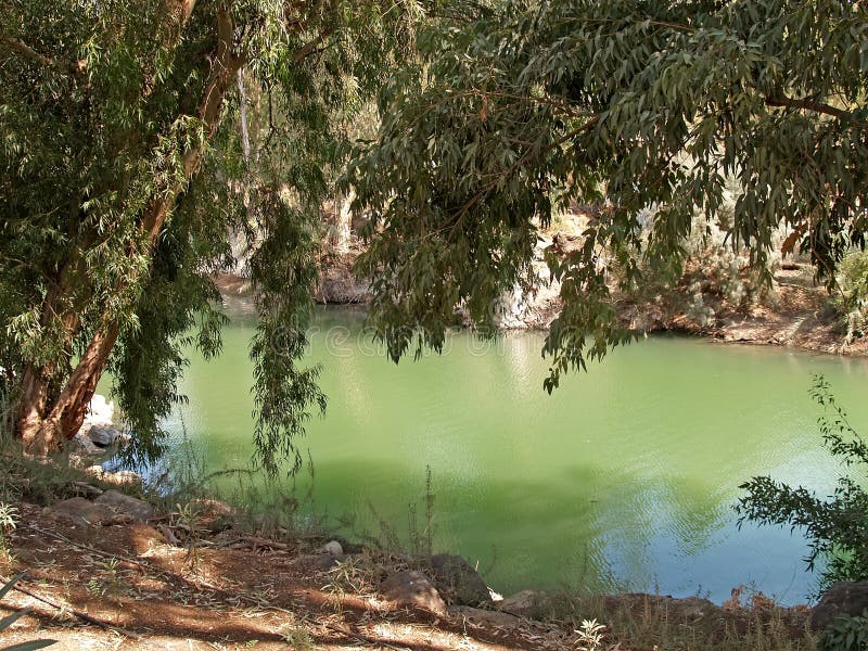 River Bank Jordan in Summer. Israel Stock Image - Image of east, asia ...