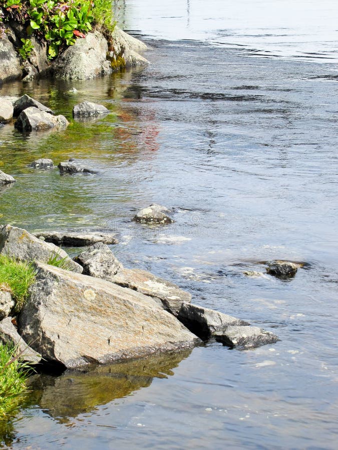 River Bank with stones stock image. Image of shore, beach - 73749125