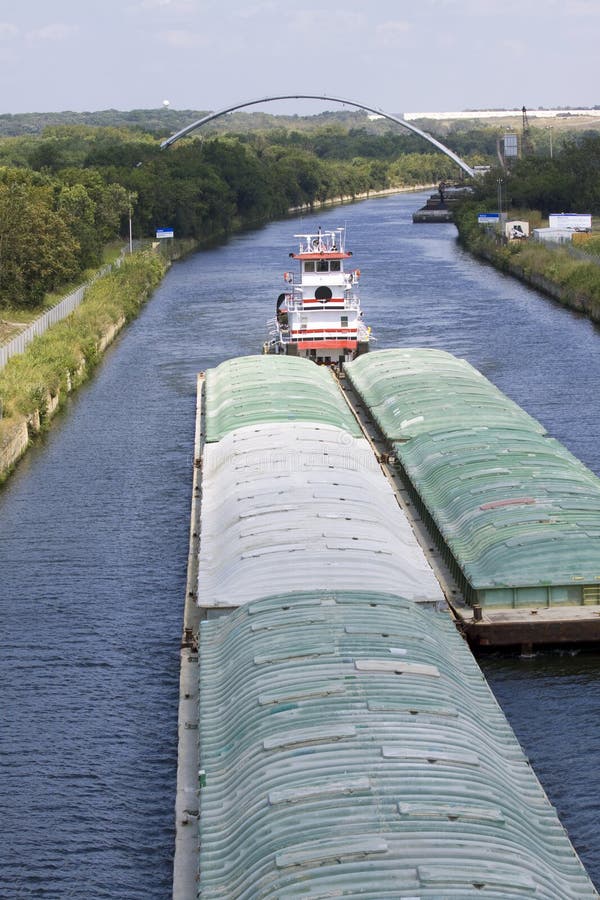 River Barge stock image. Image of piloting, boating, canal - 15851439