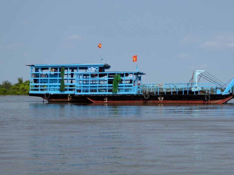 A River Barge in the Mekong River Delta Editorial Image - Image of ...