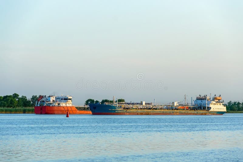 River barges on water stock image. Image of europe, logistics - 91954111