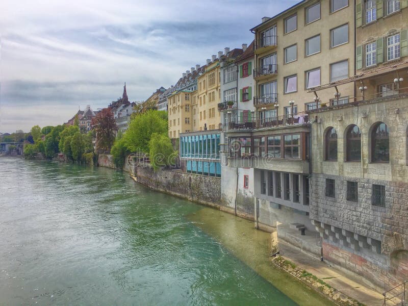 Basel city view stock image. Image of city, river, view - 111140241
