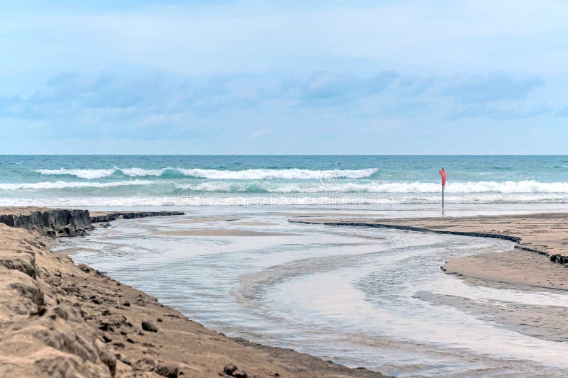 A River Flows Into The Ocean Stock Image - Image of flows, malagasy ...