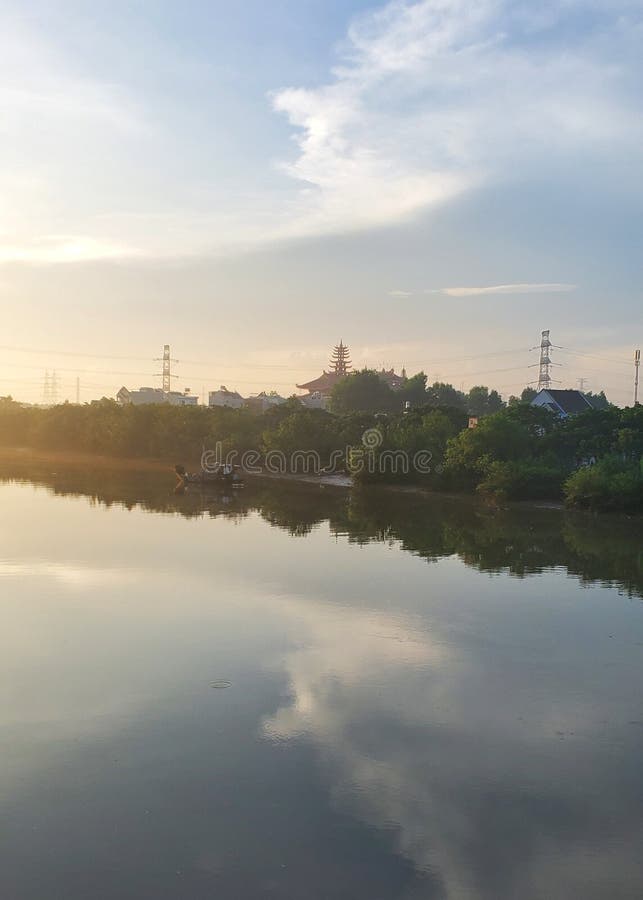 River beauty reflection stock photo. Image of tree, mist - 251366294