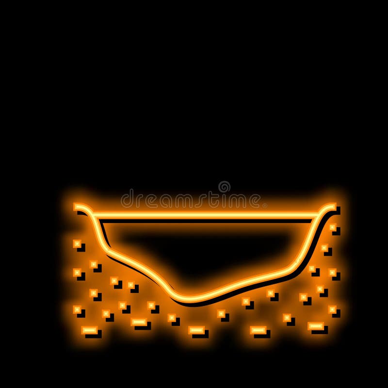 River Bed Neon Glow Icon Illustration Stock Vector - Illustration of ...