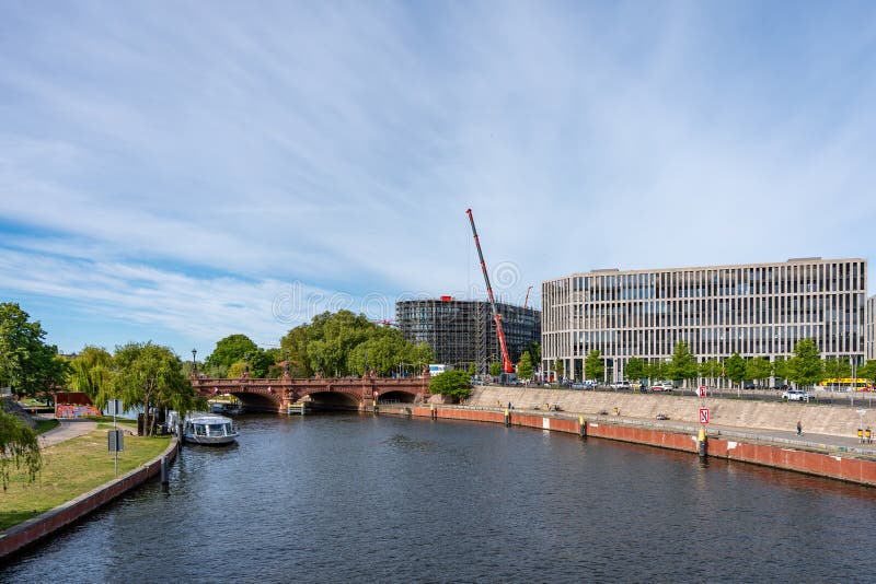 A River in Berlin with Boats Sailing Along it. Editorial Stock Photo ...