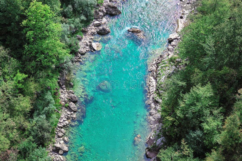 River with a Blue Color and Surrounded by Trees Stock Image - Image of ...