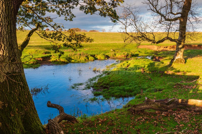 River Blyth Flows through Farmland Stock Photo - Image of northern ...