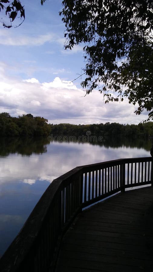 River boardwalk stock image. Image of reflections, boardwalk - 107335311
