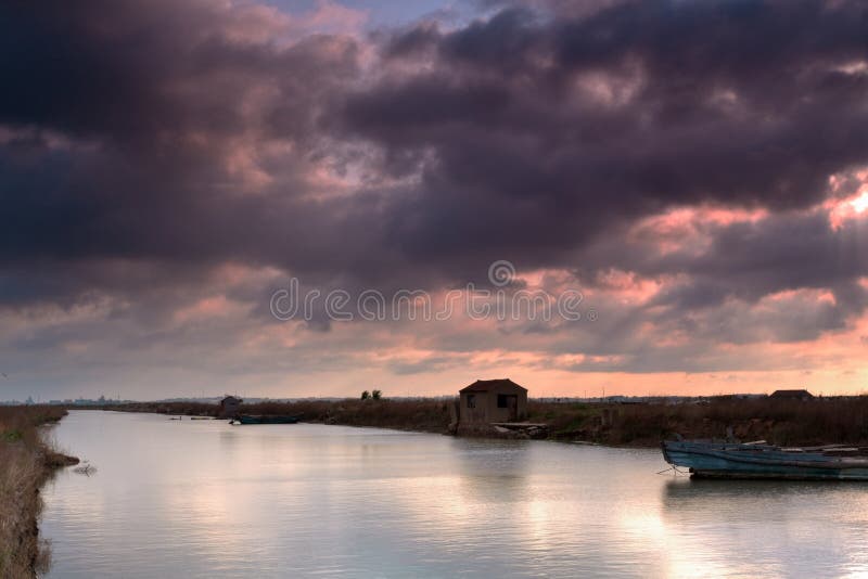With the river boat dock stock image. Image of evening - 25877567