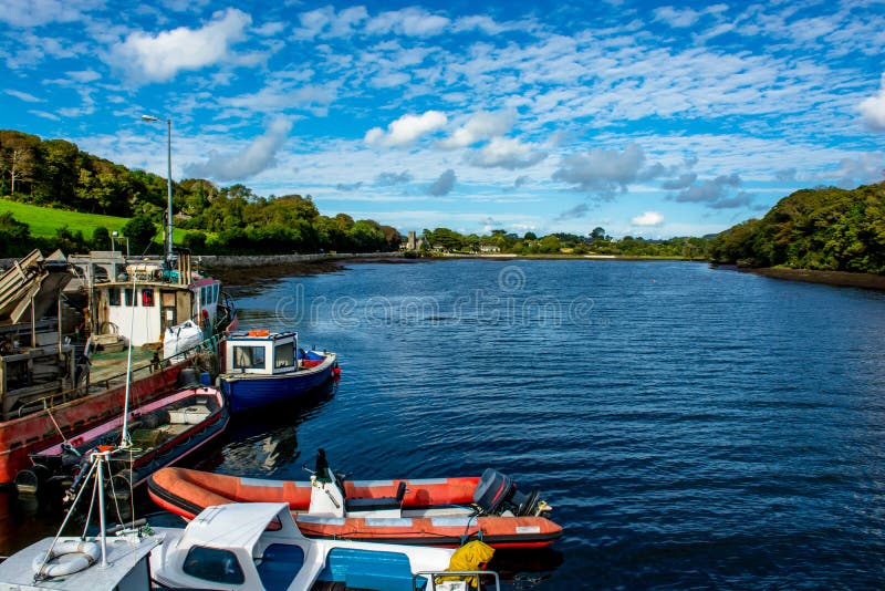 River with Boats in Ireland Stock Image - Image of ship, travel: 64601775