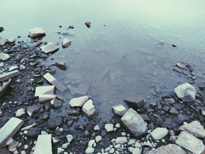 River bottom stock photo. Image of rocks, blue, bottom - 104760102