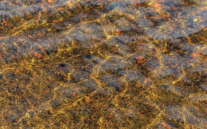 River Bottom Texture on a Sunny July Day Stock Image - Image of blue ...