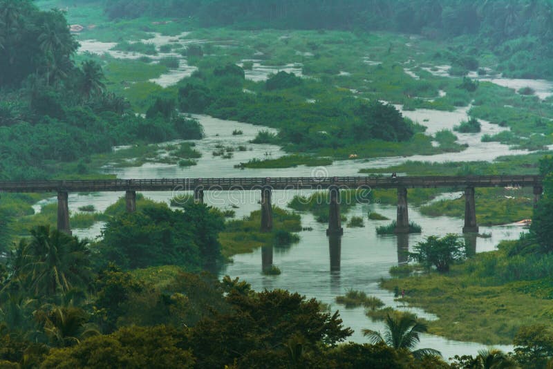 River Bridge in Kerala Village Stock Photo - Image of beauty, river ...