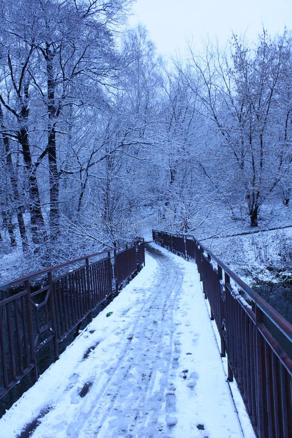 River Bridge in winter stock photo. Image of christmas - 12057094