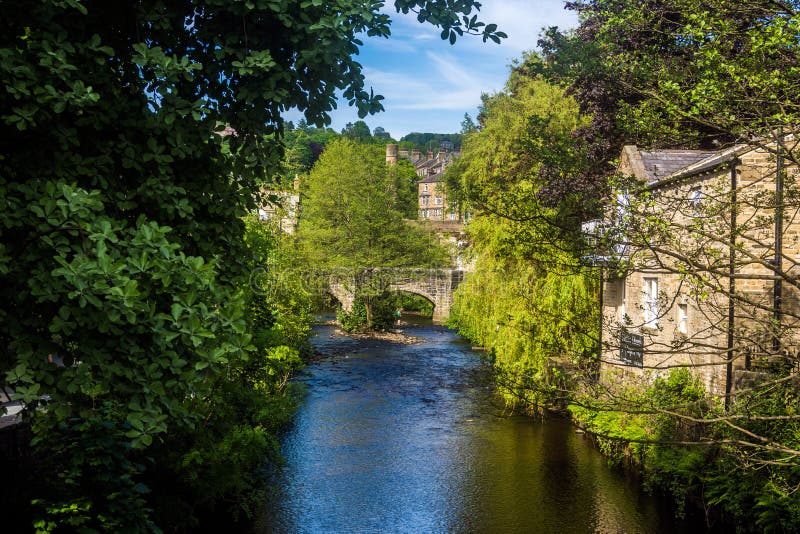 River Calder at Hebden Bridge, West Yorkshire, UIK Stock Image - Image ...