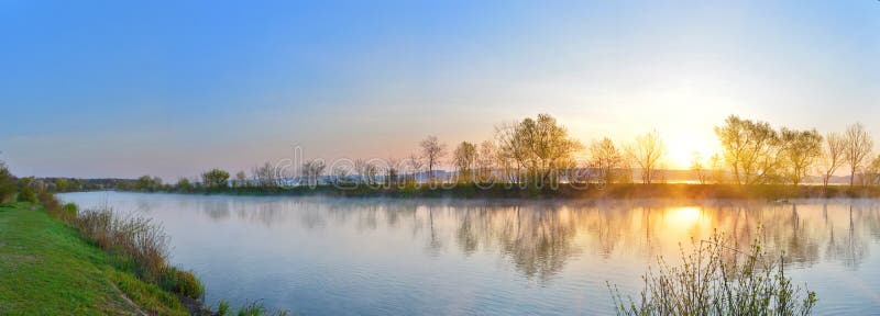 Calm River, Sun Rays in Sunny Spring Forest. Stock Photo - Image of ... Calm River, Sun Rays in Sunny Spring Forest. Stock Photo - Image of ...