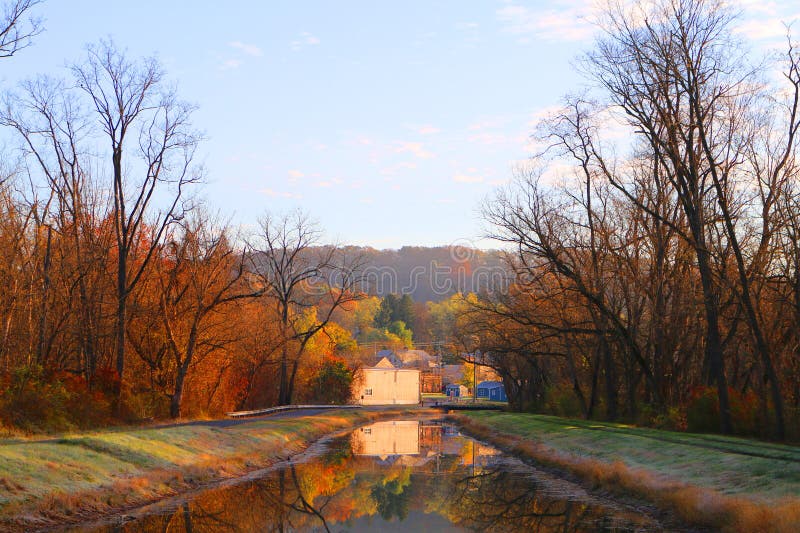 River Canal Reflection Walking Park Forest Nature Hiking Trail Autumn ...