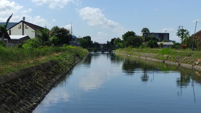 River Canals for Irrigating Rice Fields Stock Photo - Image of asia ...