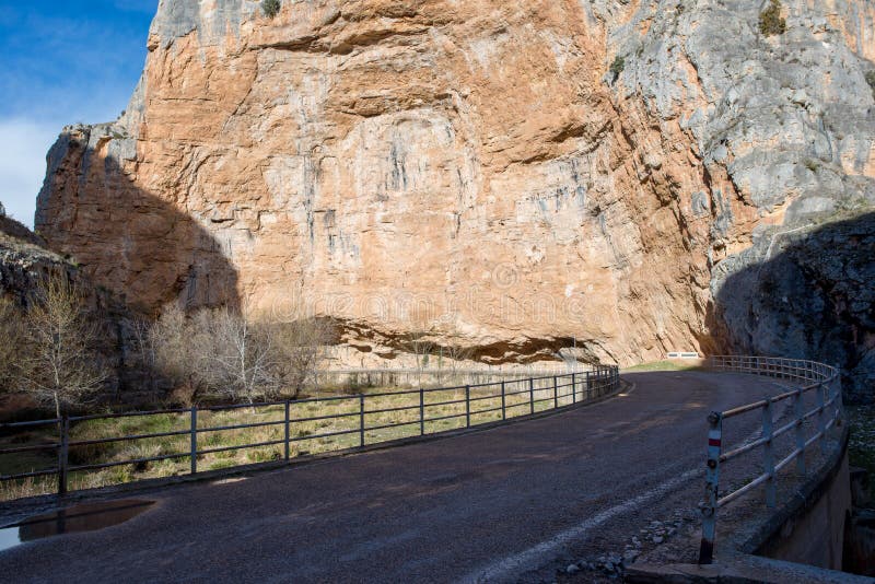 River Canyon Mesa and Jaraba Monastery Stock Photo - Image of view ...