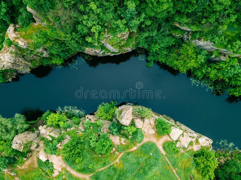 River in Canyon Overhead Top View Stock Image - Image of famous, river ...