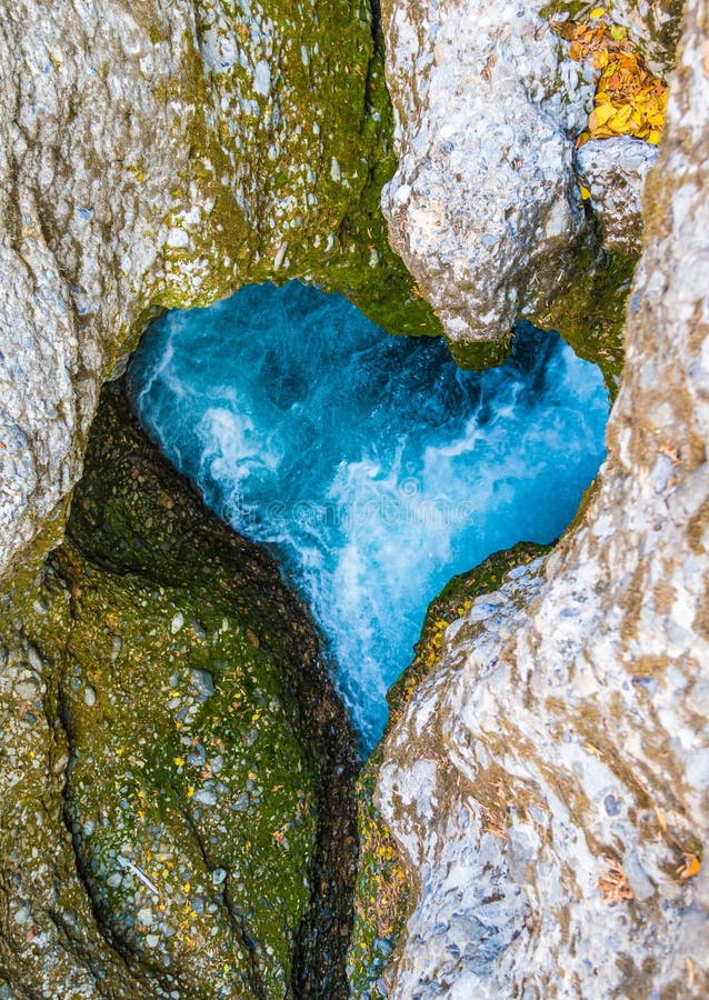 A River in a Canyon in the Shape of a Heart Stock Photo - Image of ...