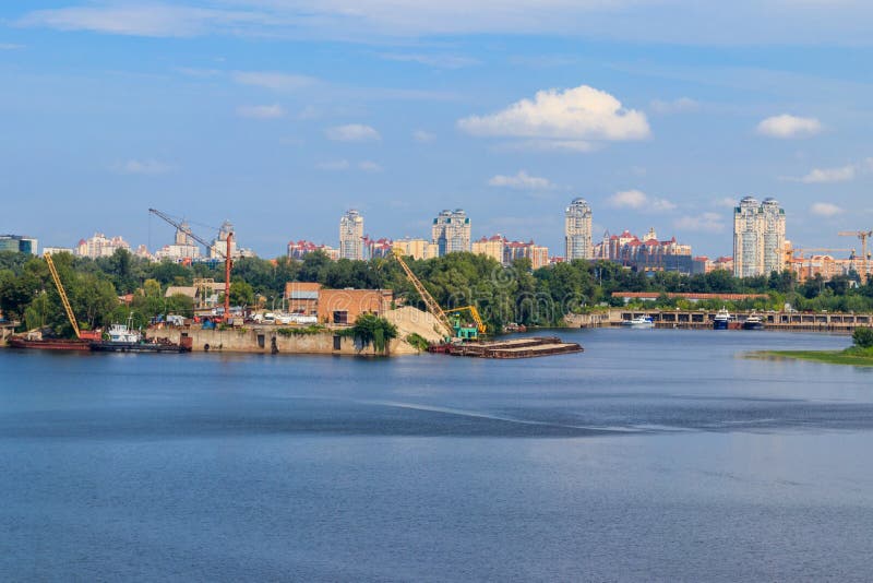 River Cargo Port in Kiev, Ukraine Stock Image - Image of europe ...