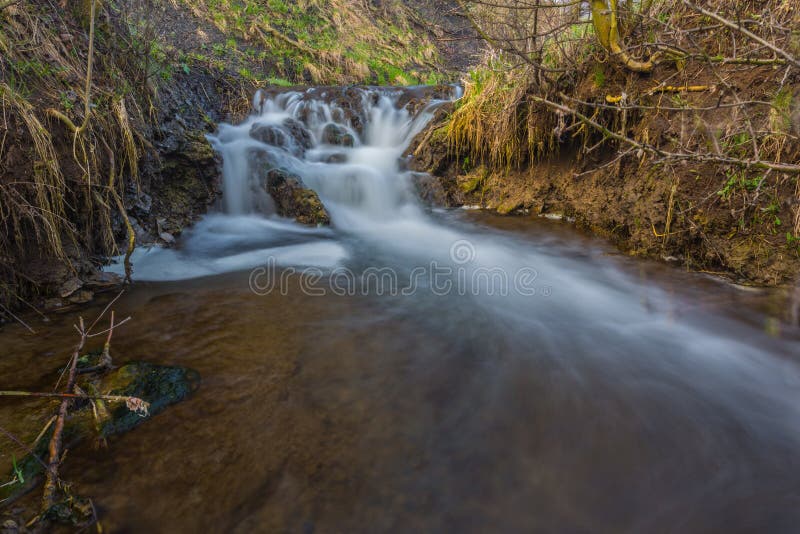 River Cascade in Big Canyon Stock Image - Image of crimea, environment ...