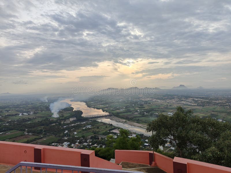 River cauvery hill view stock image. Image of downtown - 328265065