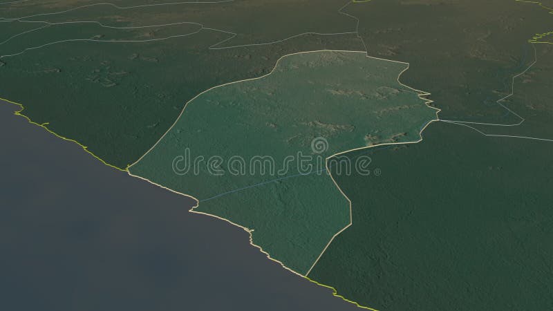 River Cess, Liberia - Outlined. Relief Stock Illustration ...