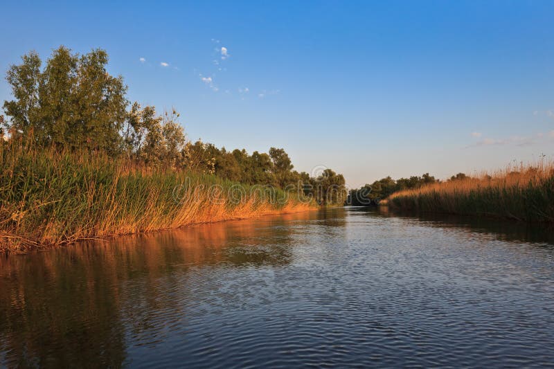River channel stock photo. Image of reflection, scene - 25247476