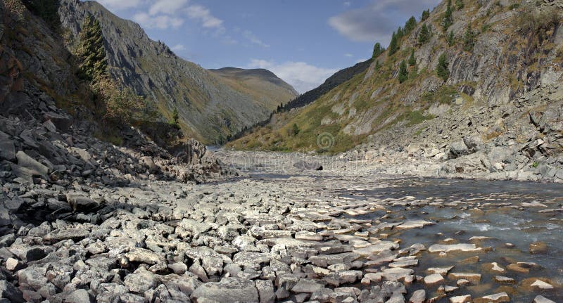 River channel. stock photo. Image of moss, rocks, altai - 9605316