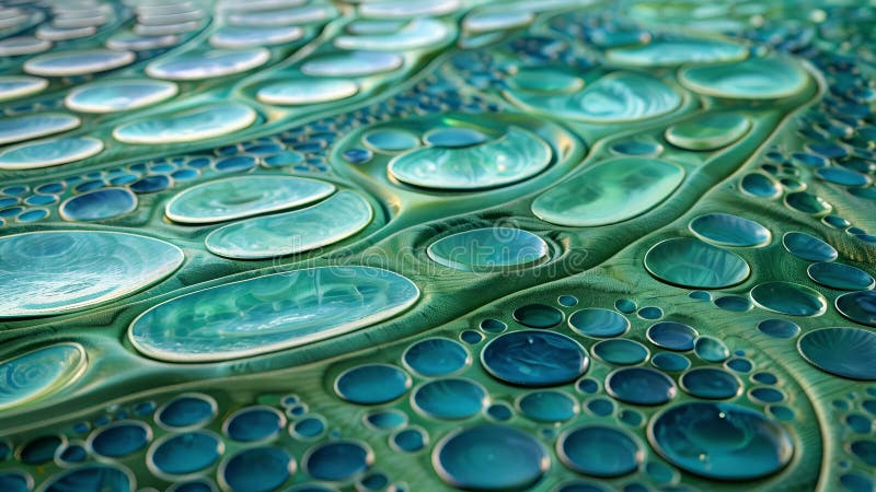 A River of Circular Patterns Reminiscent of a Kaleidoscope in Cool ...