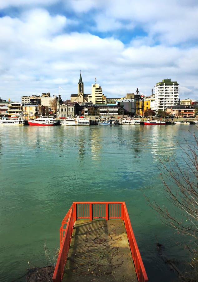 River city from a dot stock image. Image of nature, chile - 65328505