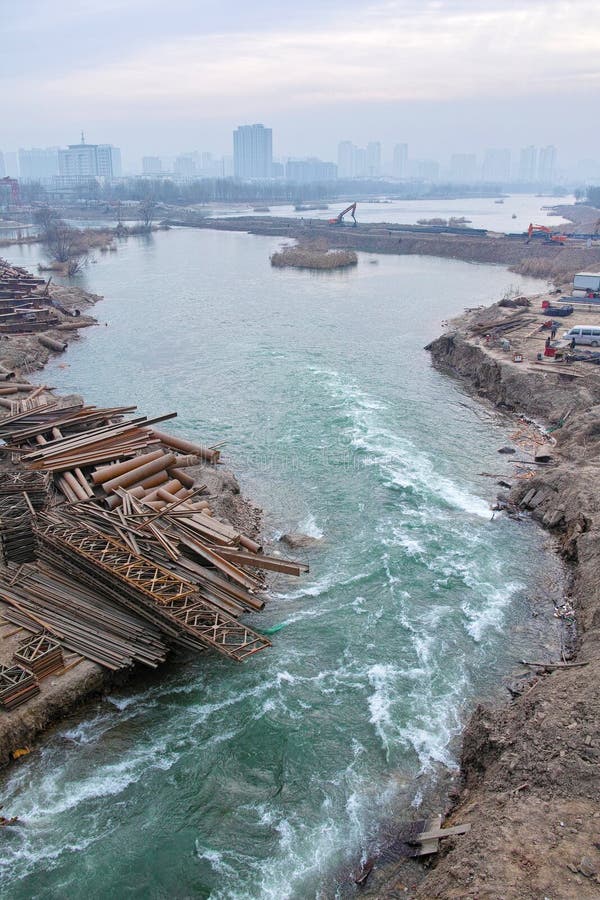 River and city stock photo. Image of scenic, work, cloud - 35886962
