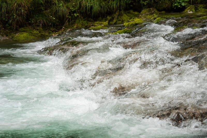 A River of Clear Water Flows Fast Stock Image - Image of forest ...