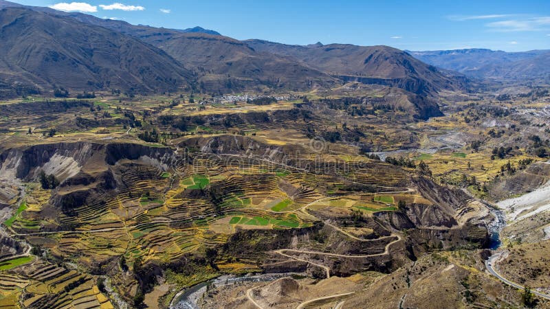 River by the Colca canyon stock image. Image of valley - 263040125
