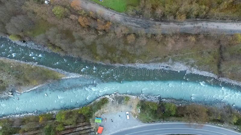 River Confluence, Georgia, Aerial Stock Footage - Video of contrast ...